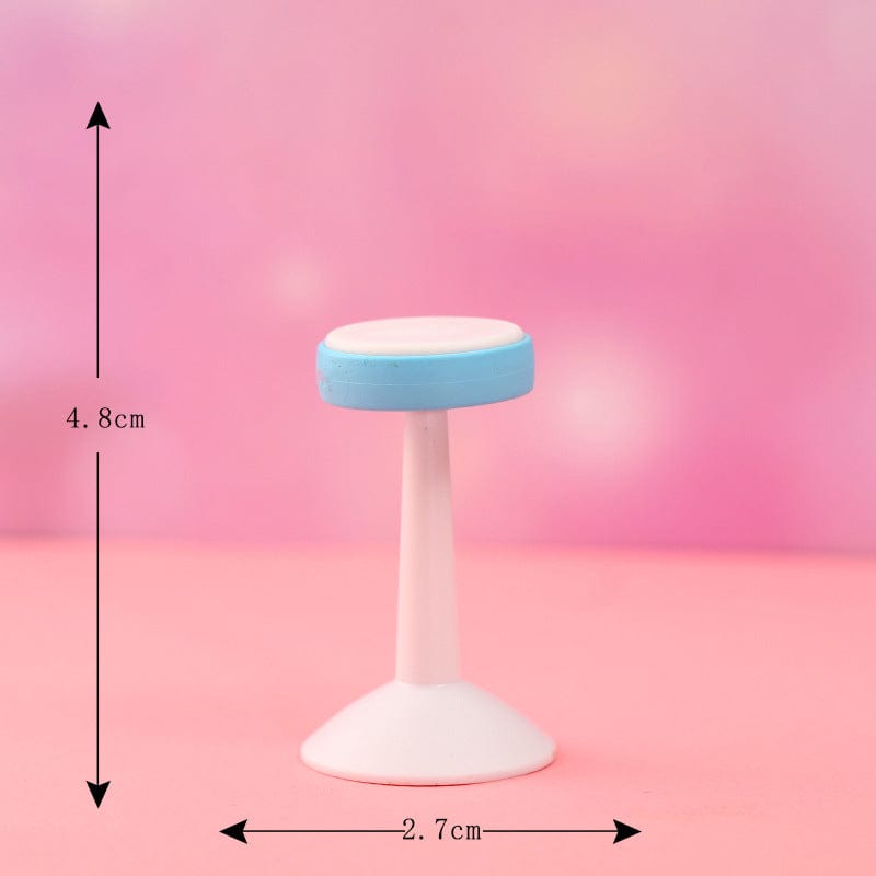 Blue Round Stool Miniature