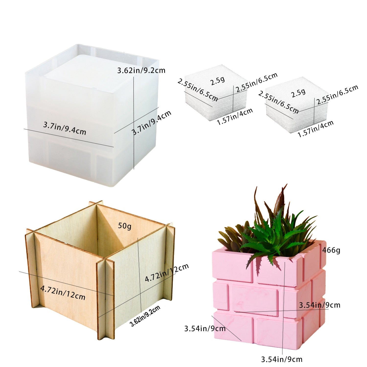 Square Brick Flower Pot Mould