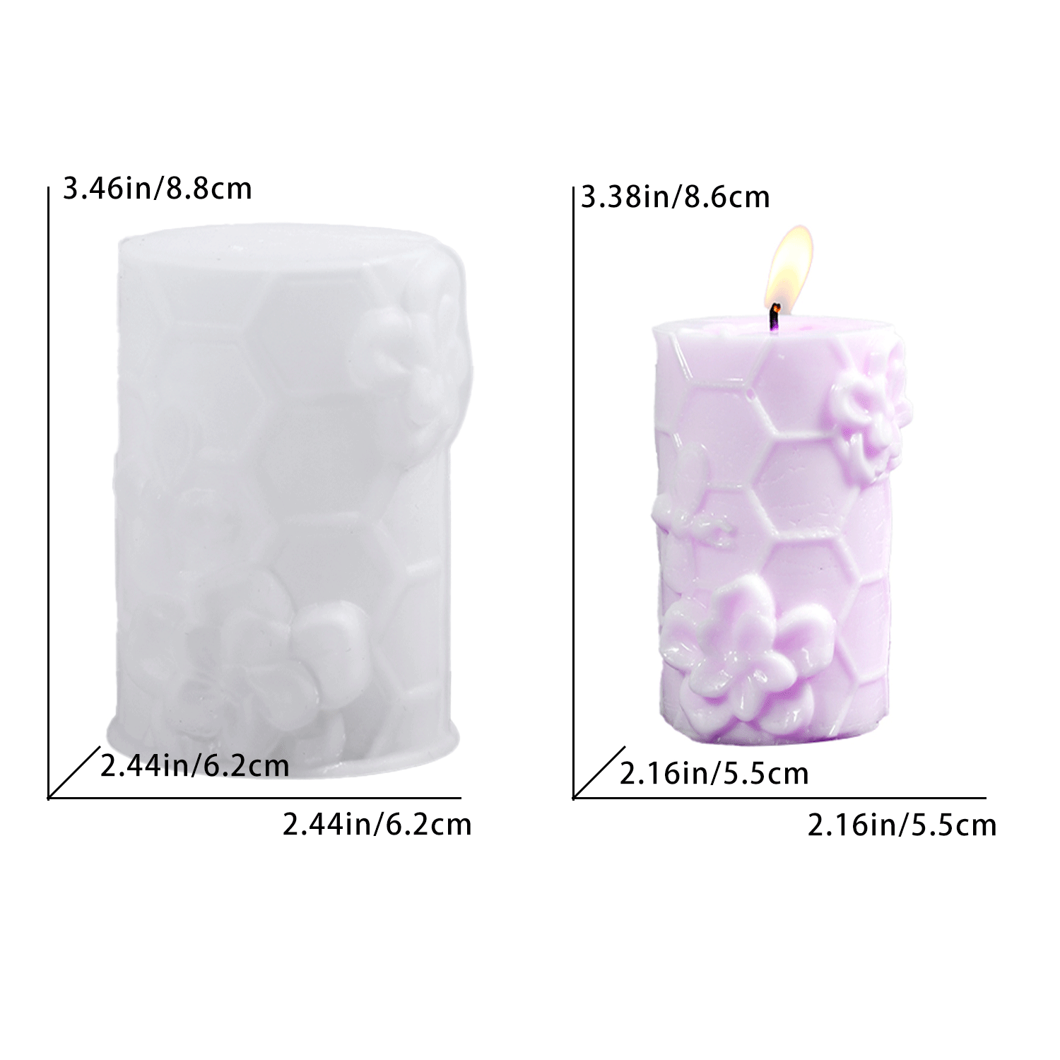 Honeycomb & Bee Theme Candle Mould