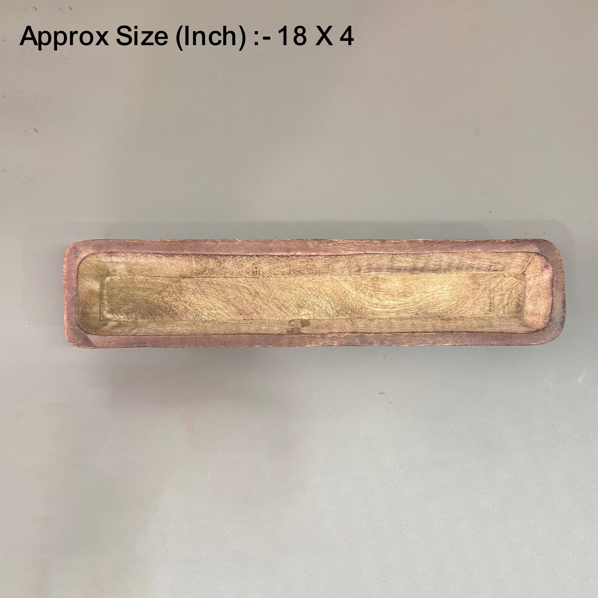 Wooden Candle Rectangle Boat Bowl